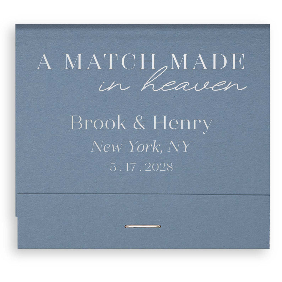 A Match Made in Heaven Matchbooks Custom Wedding Favors Matches – Tea ...