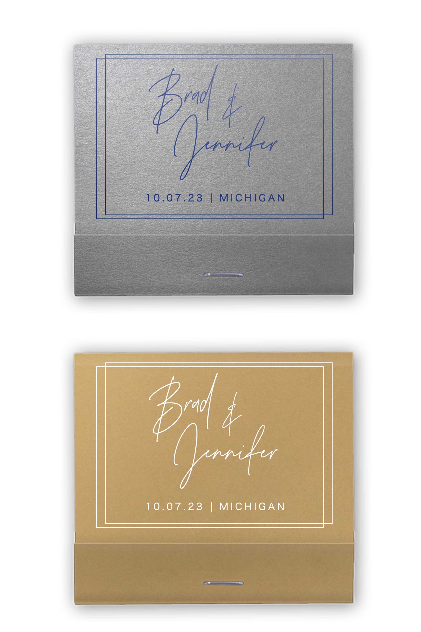 Custom Wedding Matchbooks Modern Wedding Favor Matches – Tea and Becky