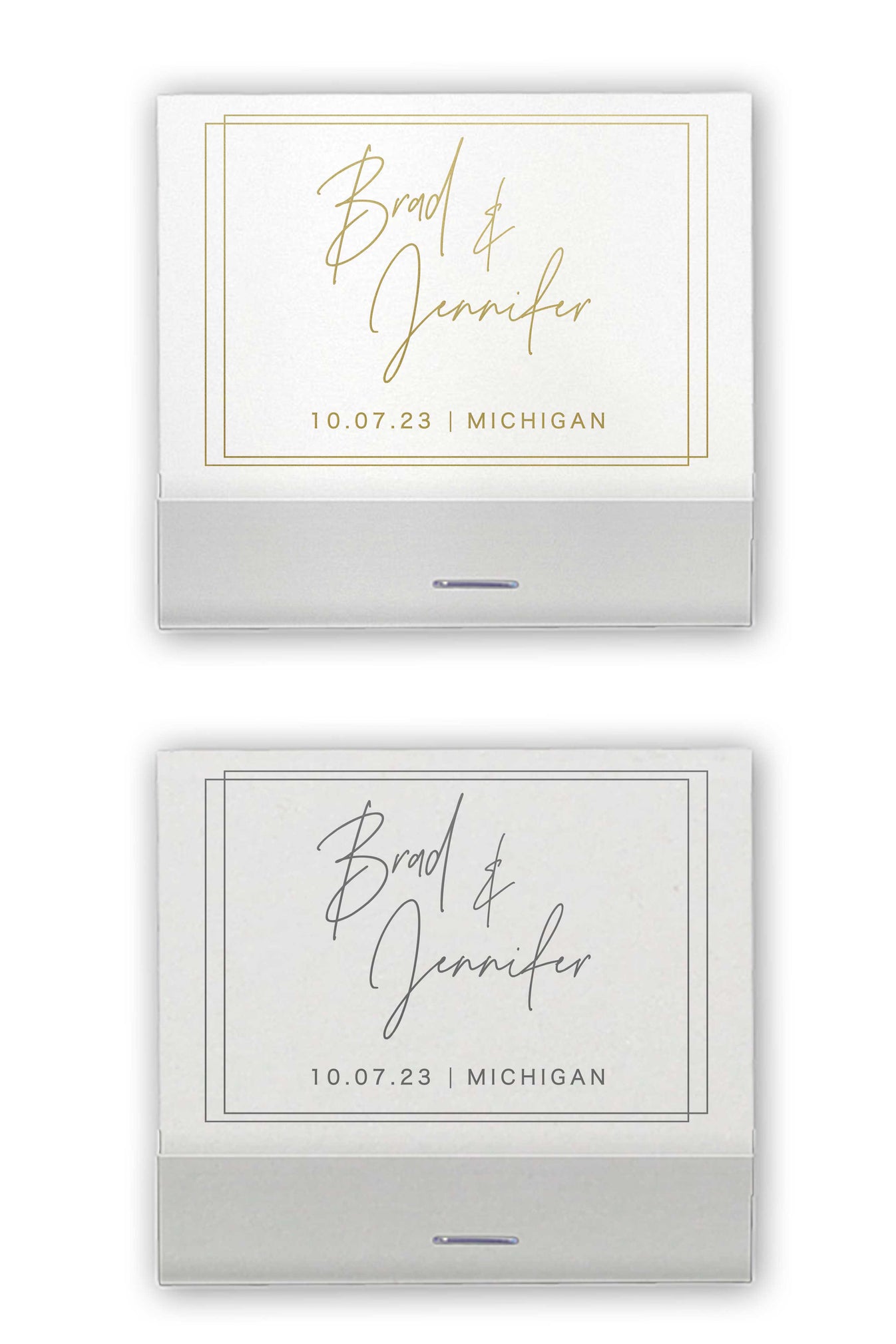 Custom Wedding Matchbooks Modern Wedding Favor Matches – Tea and Becky