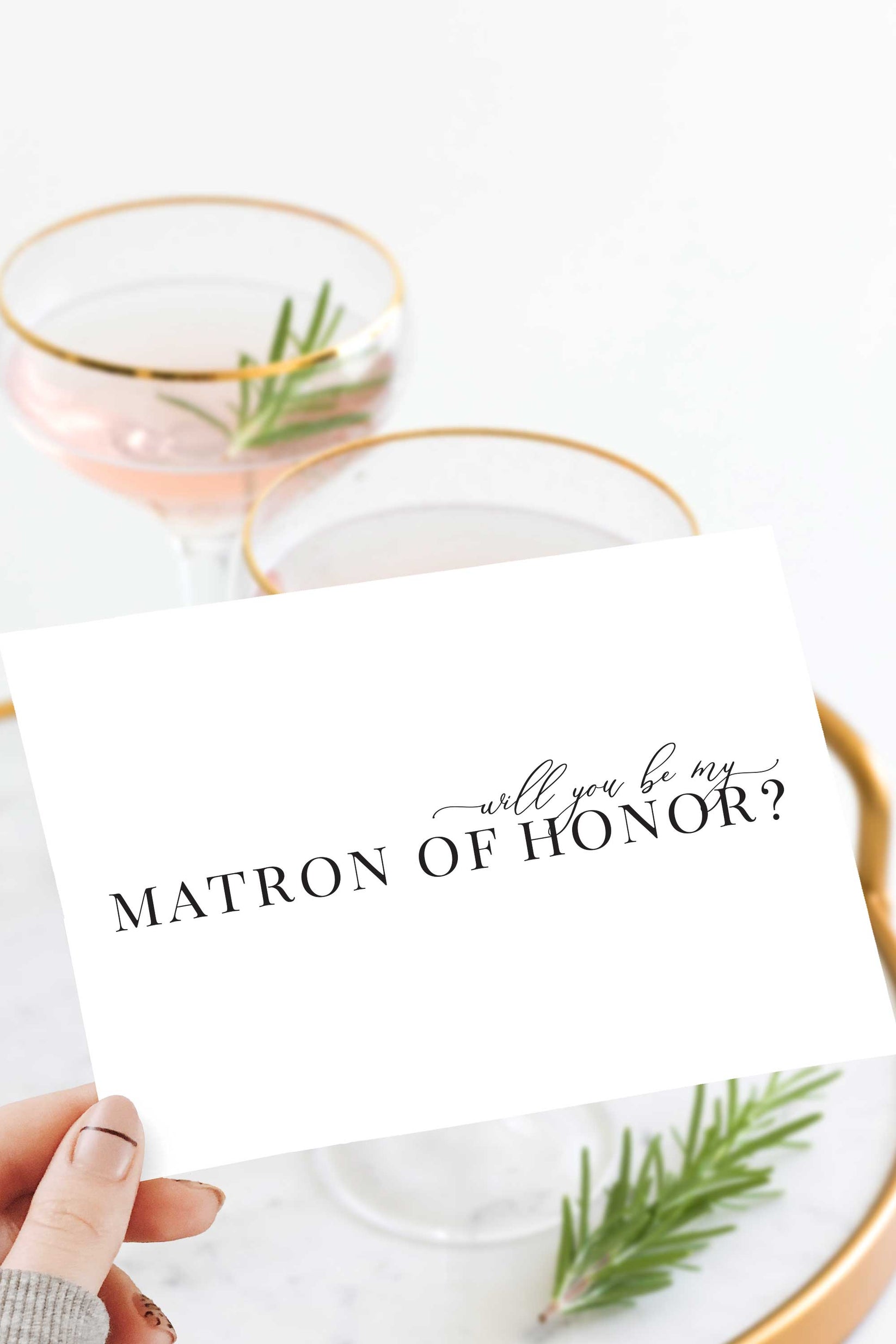 Will You Be My Matron of Honor Card Proposal Card – Tea and Becky
