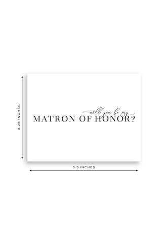 Will You Be My Matron of Honor Card Proposal Card – Tea and Becky