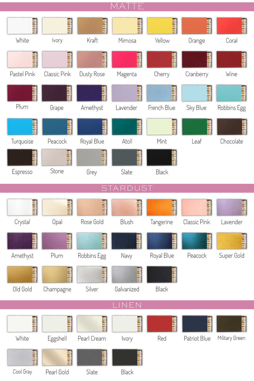 Personalized Matchboxes Wedding Matches – Tea and Becky