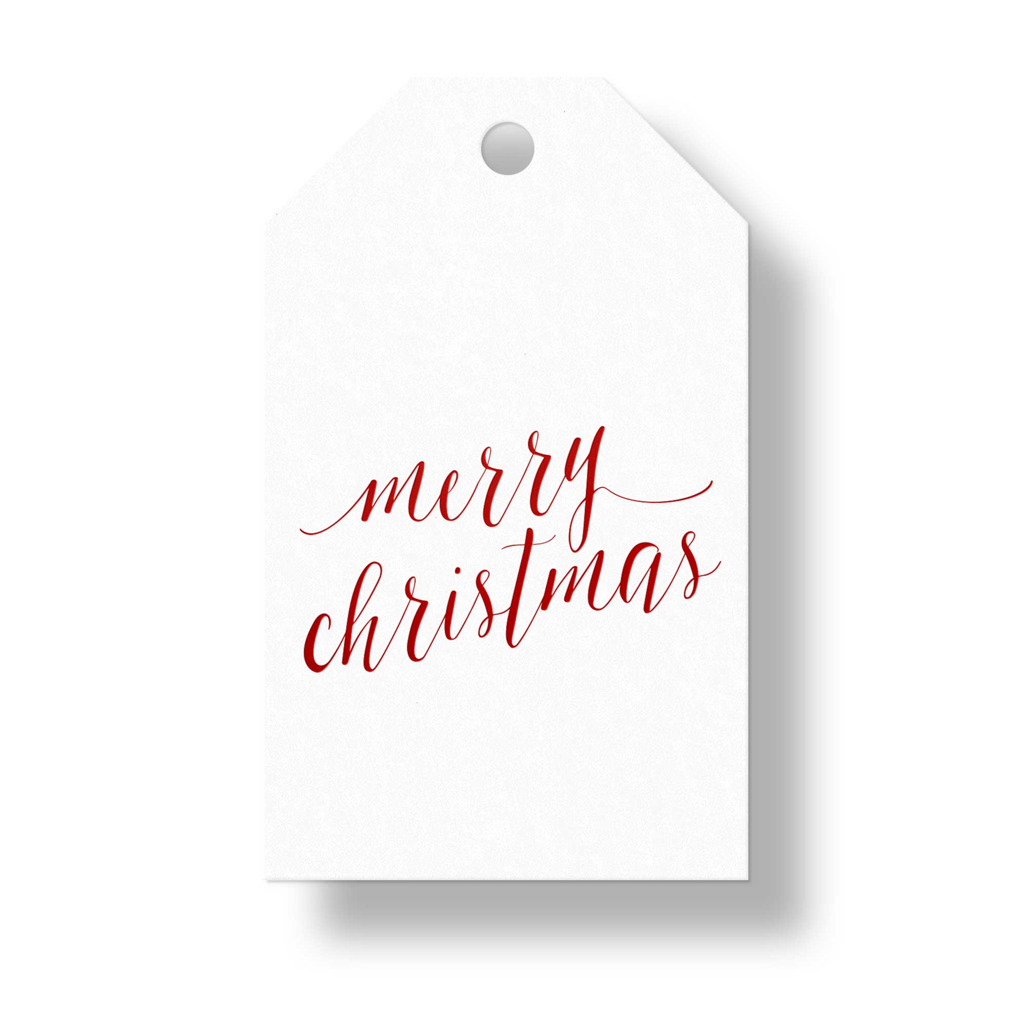 Merry Christmas Gift Tags with Ribbon in Red or Gold – Tea and Becky