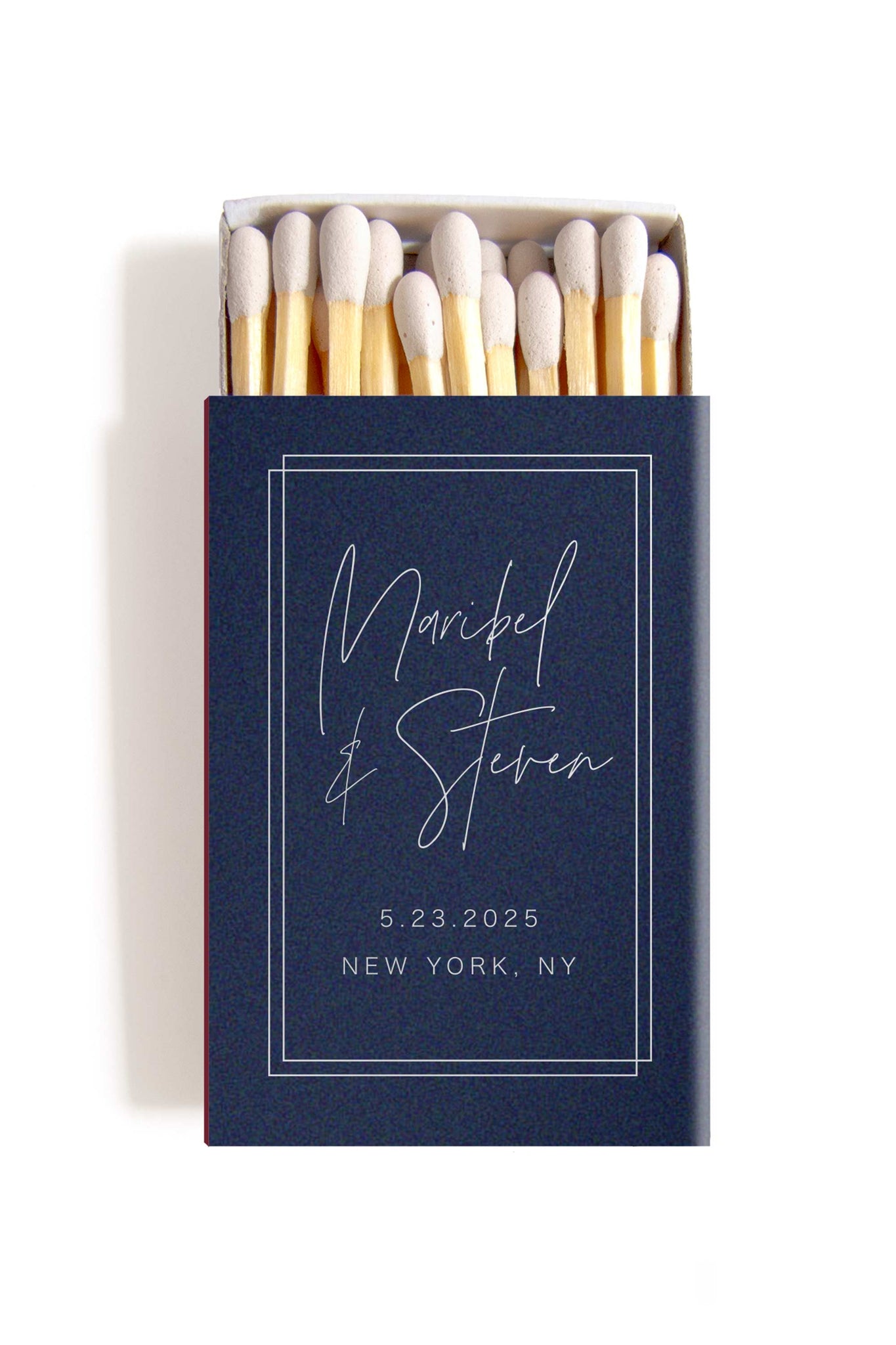 Minimalist Modern Wedding Favors Personalized Matchboxes - Maribel Col ...