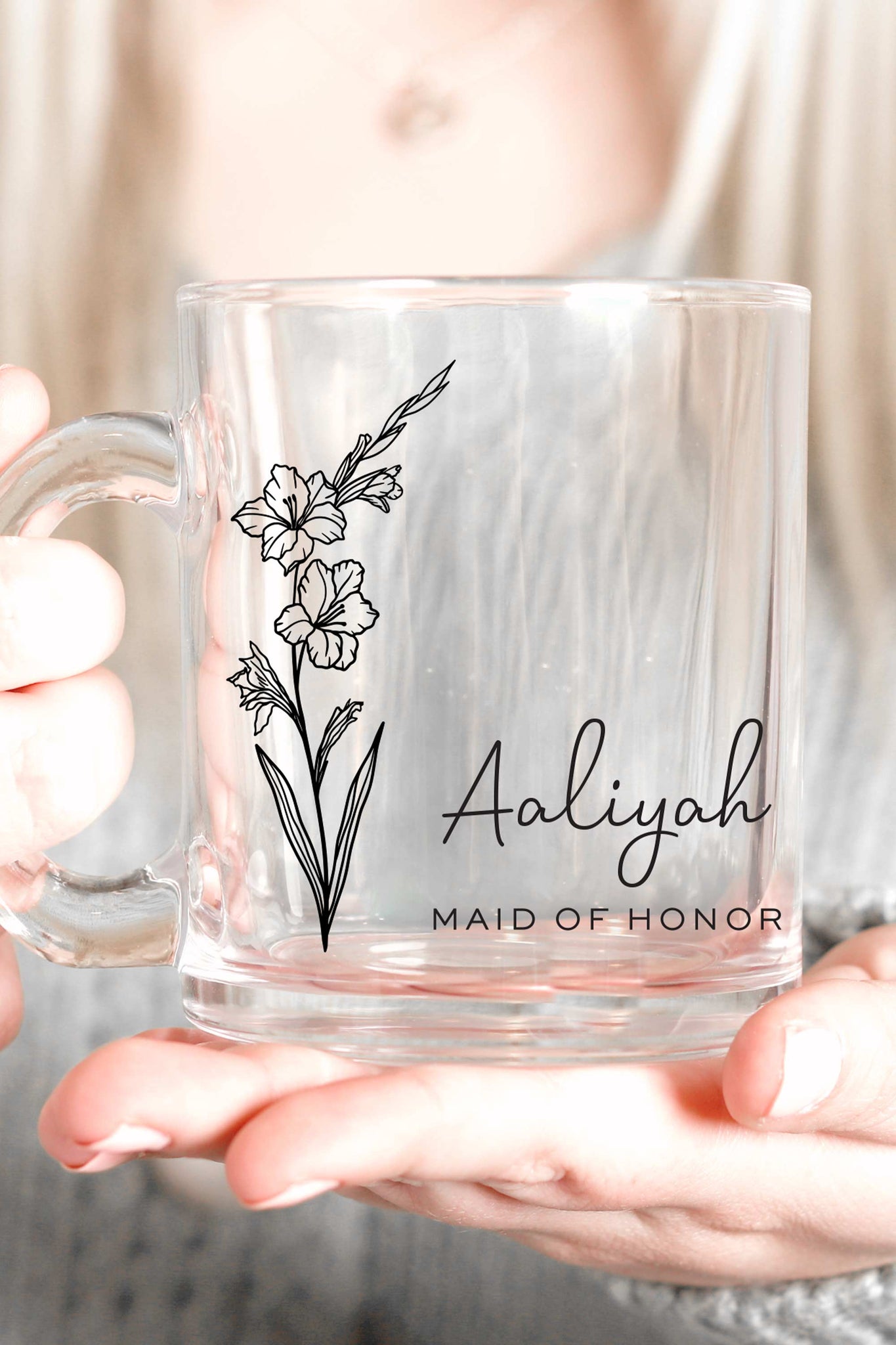 Maid of Honor Birth Flower Mug - Personalized – Tea and Becky