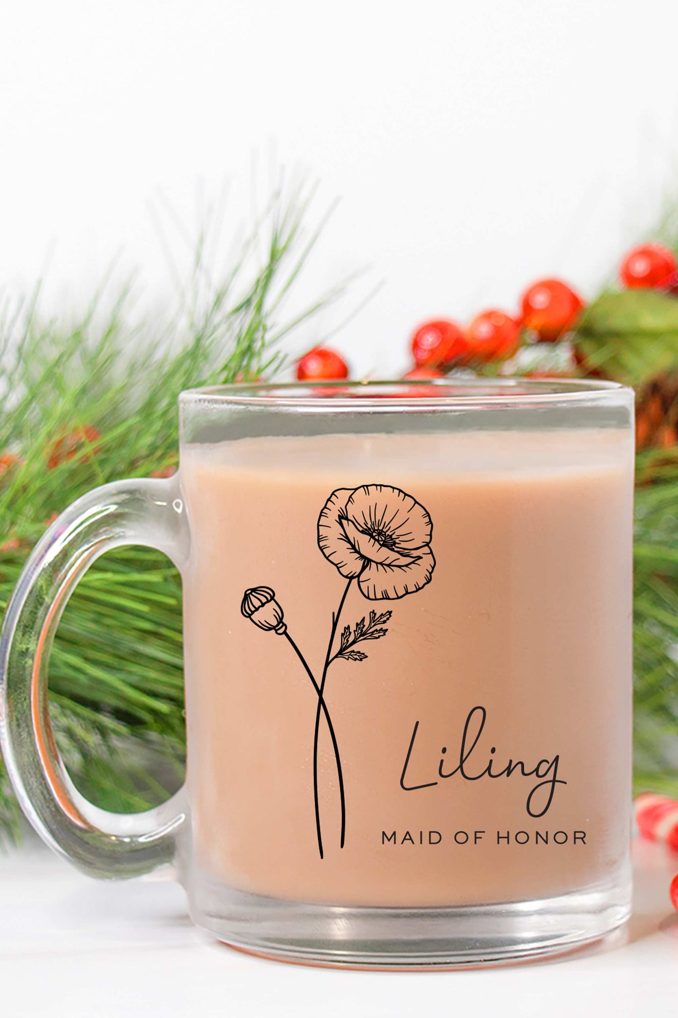 Maid of Honor Birth Flower Mug - Personalized – Tea and Becky